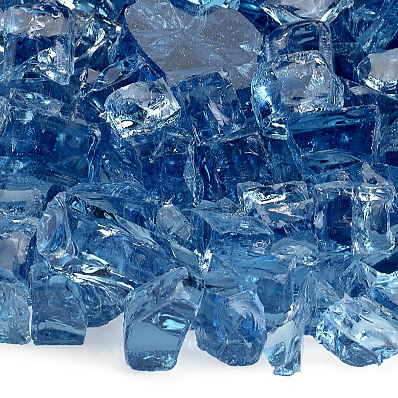 1/2" Pacific Blue Reflective Fire Glass