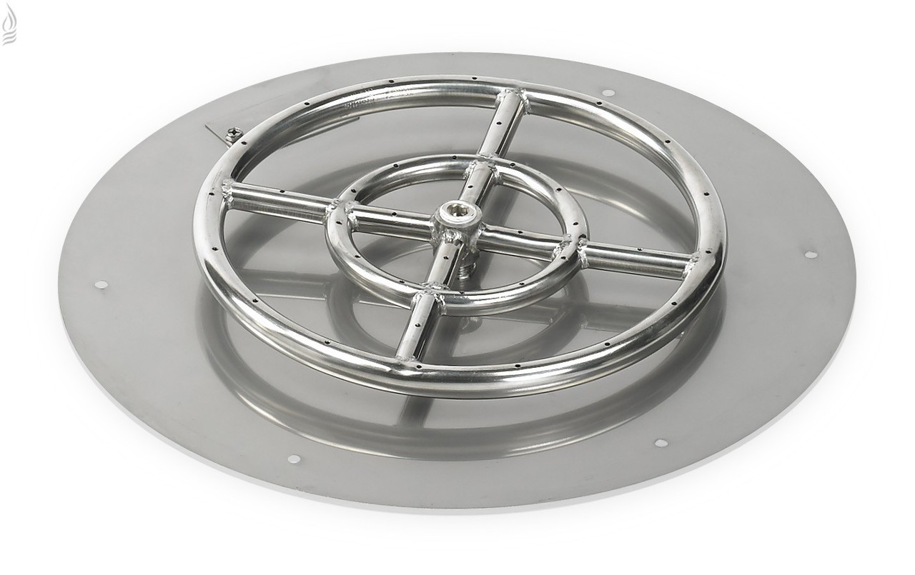 18" Round Stainless Steel Flat Pan (1/2" Nipple)