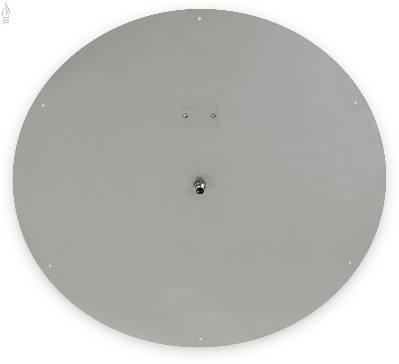 36" Round Stainless Steel Flat Pan (1/2" Nipple)