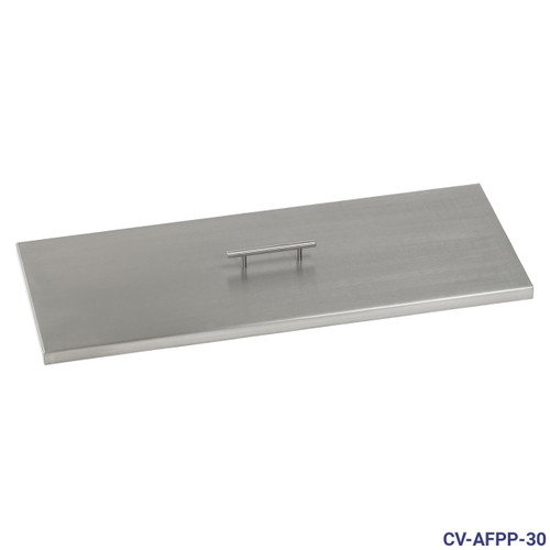 Stainless Steel Cover for Rectangular Drop-In Fire Pit Pans