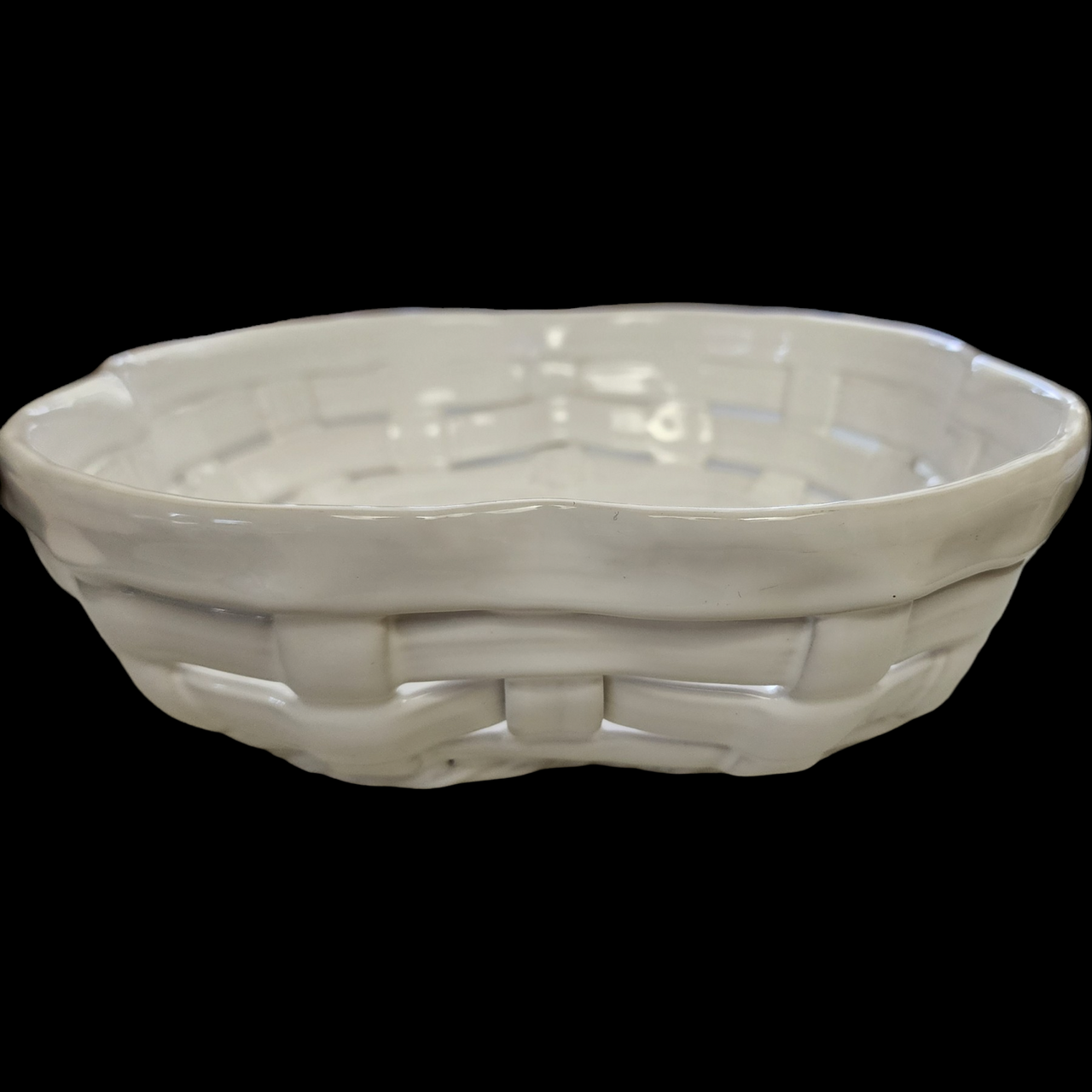 Neuwirth White Ceramic Bread Fruit Basket Portugal