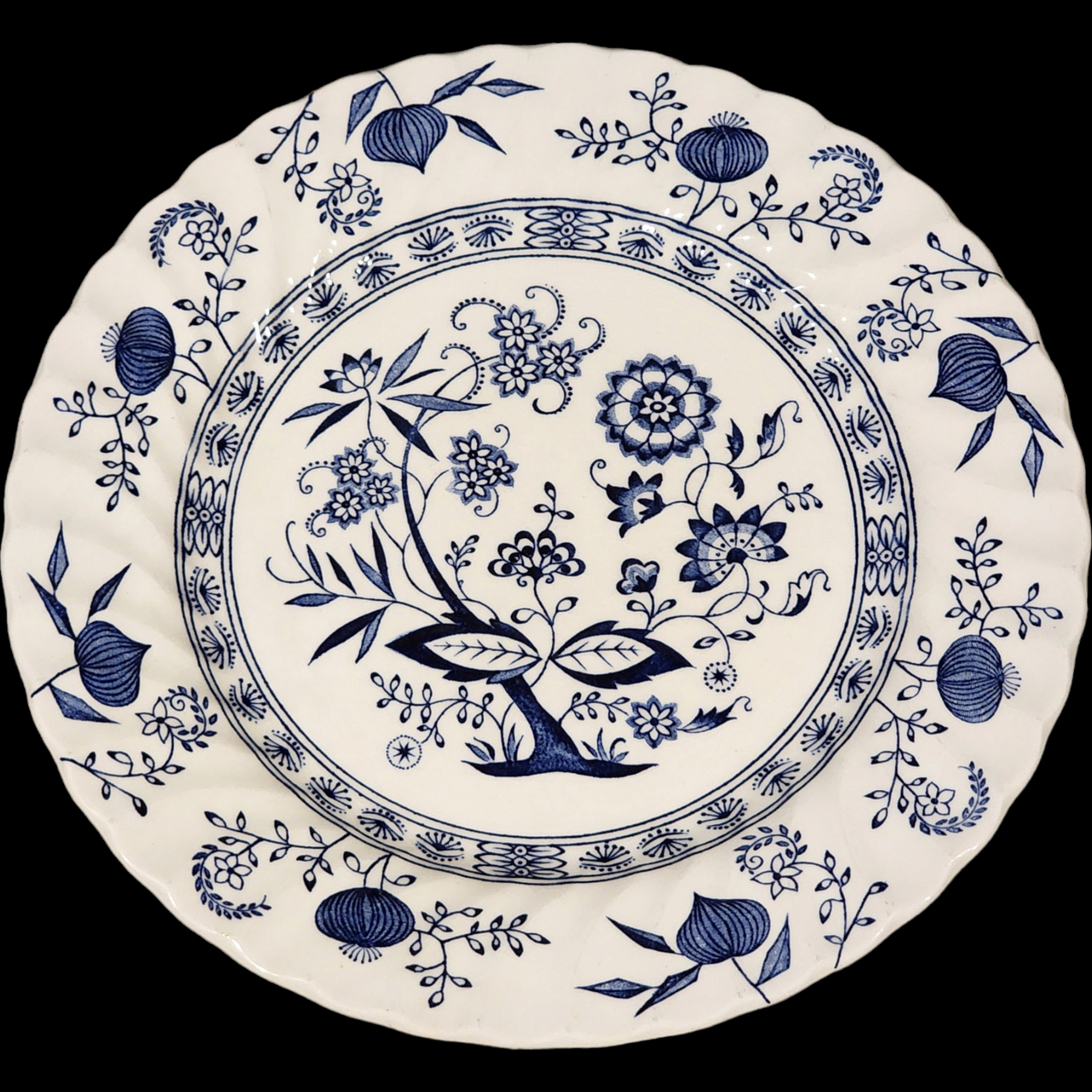 Johnson Brothers Blue Nordic Blue Onion & Floral Design Rim Bread ...