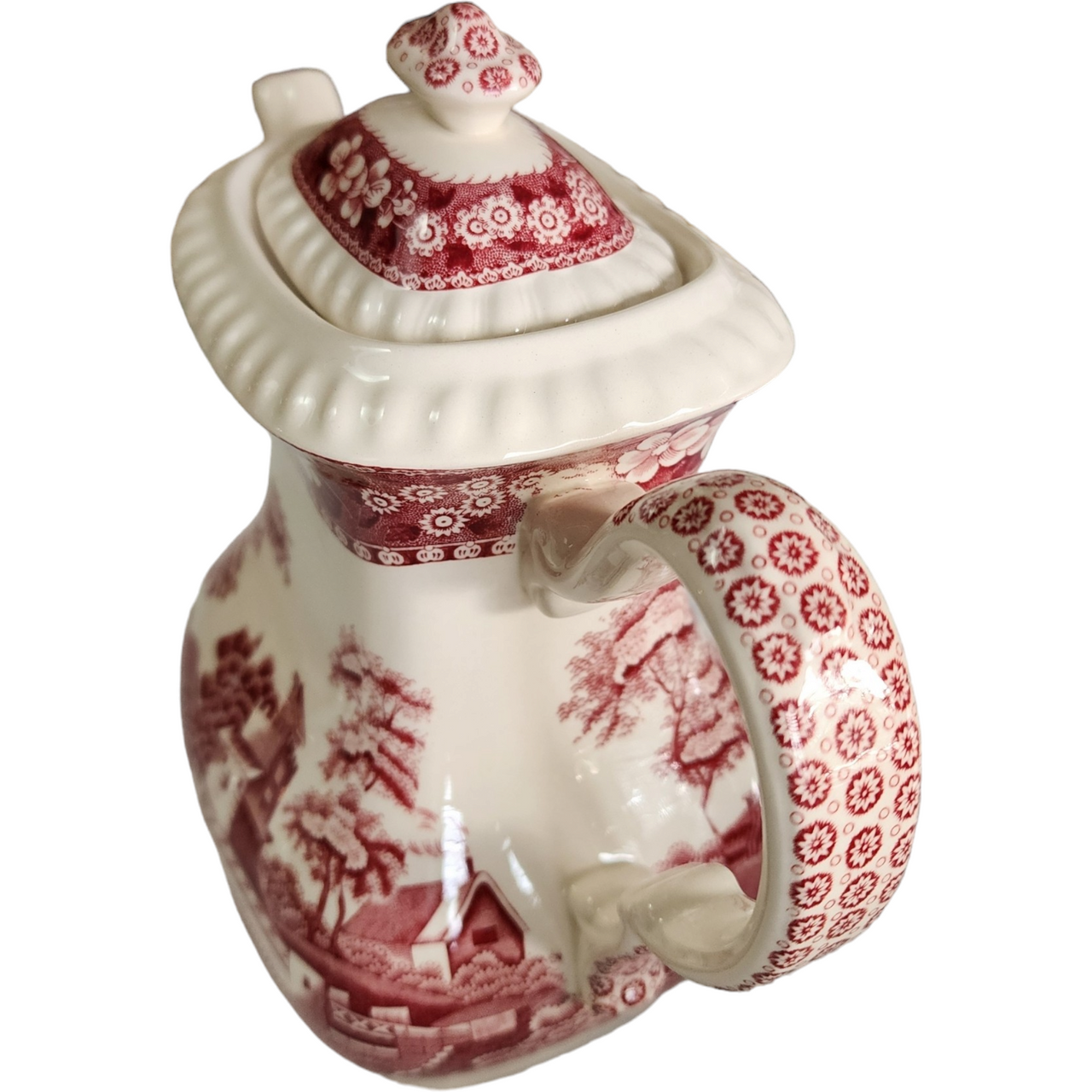 Spode Tower Pink Coffee Pot & Lid