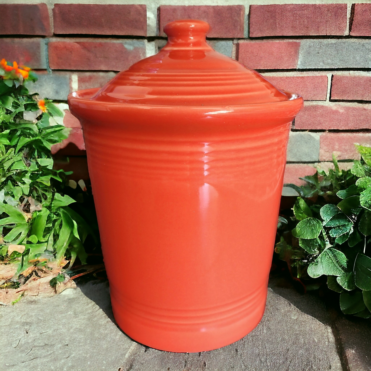 Homer Laughlin Fiesta Poppy Medium Canister & Lid