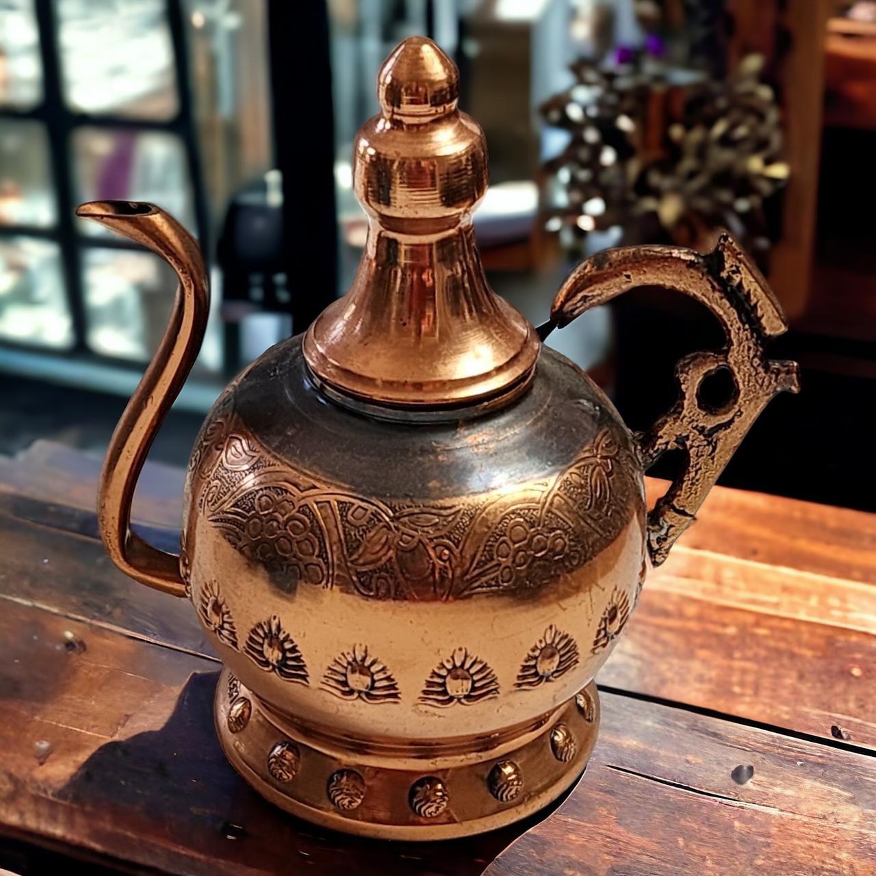 Moroccan Copper Brass Tea Pot Kettle