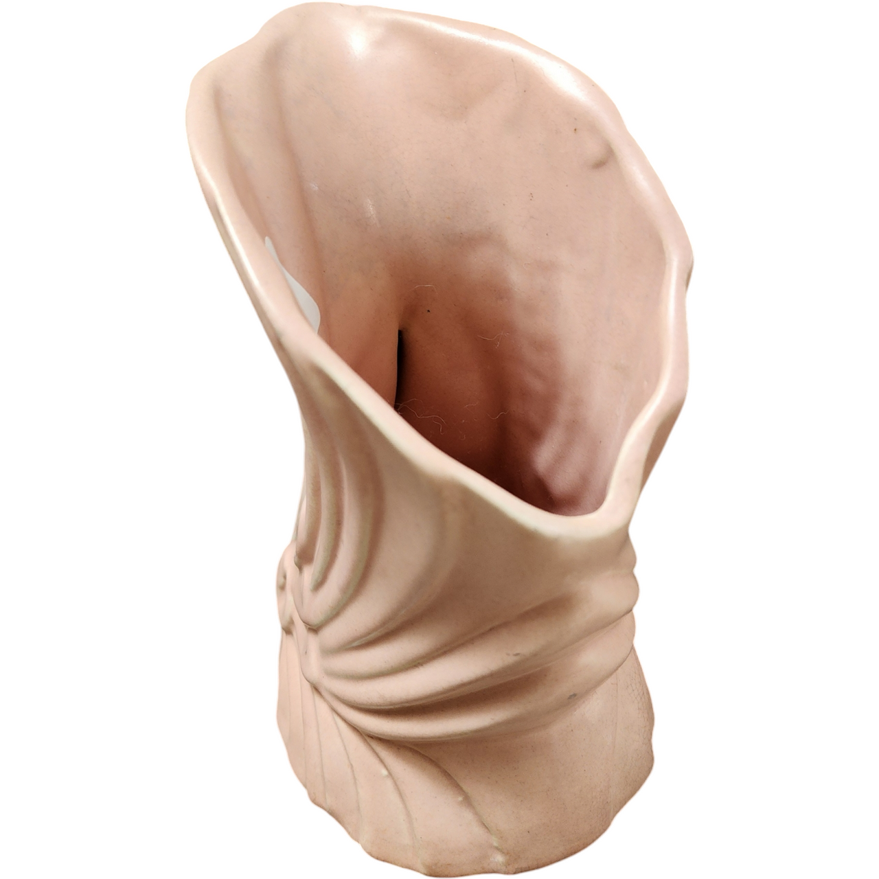 Niloak Spectrum Coral Peach Ceramic Figural Swan Planter Vase