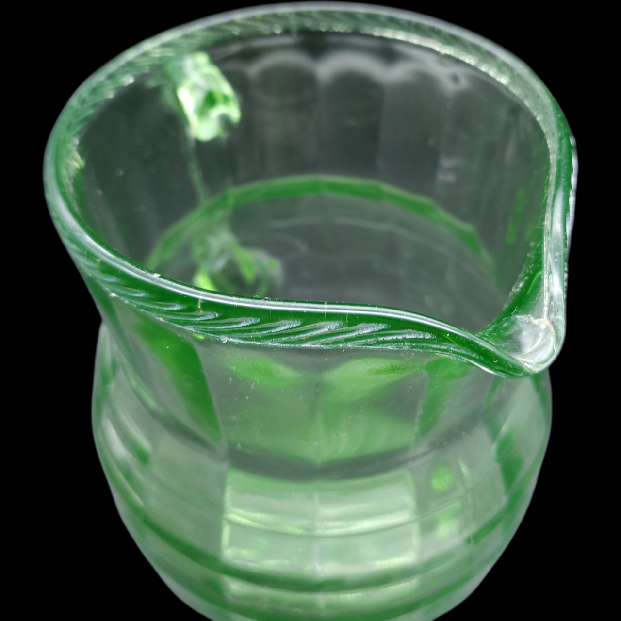 Hocking Glass Company Uranium Green Depression Glass 80Oz Pitcher ...