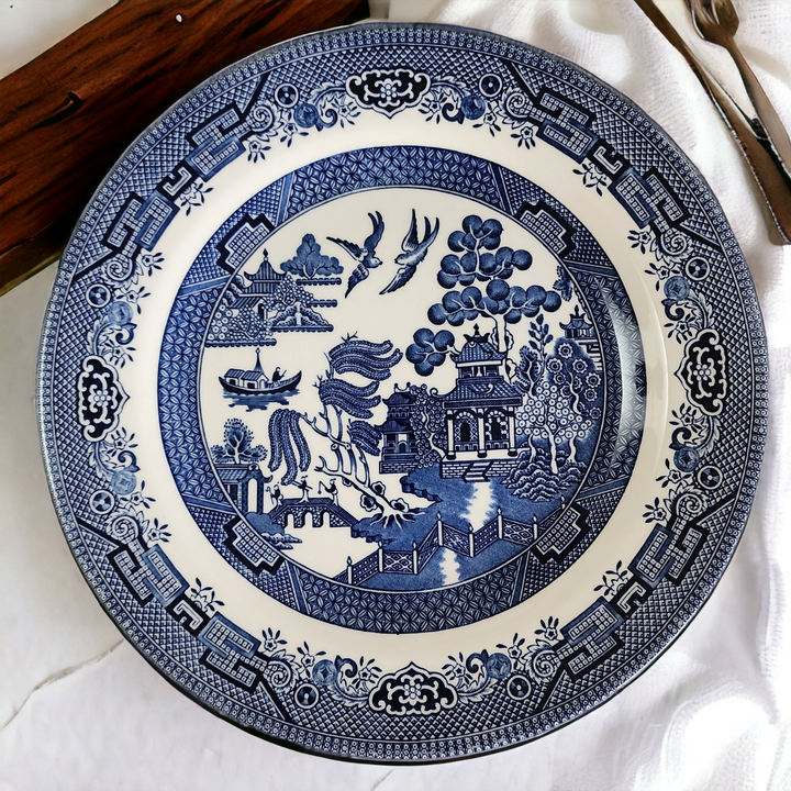 Churchill Willow Blue Georgian Shape Dinner Plate