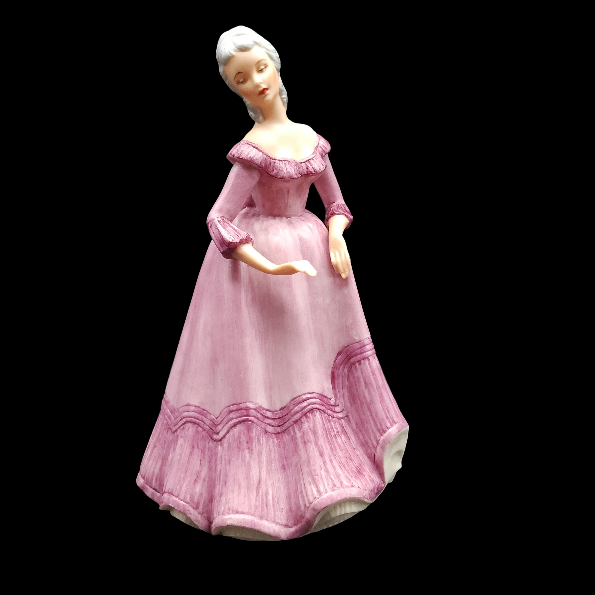Holland Mold Ceramic Girl Wearing Pink Dress Figurine