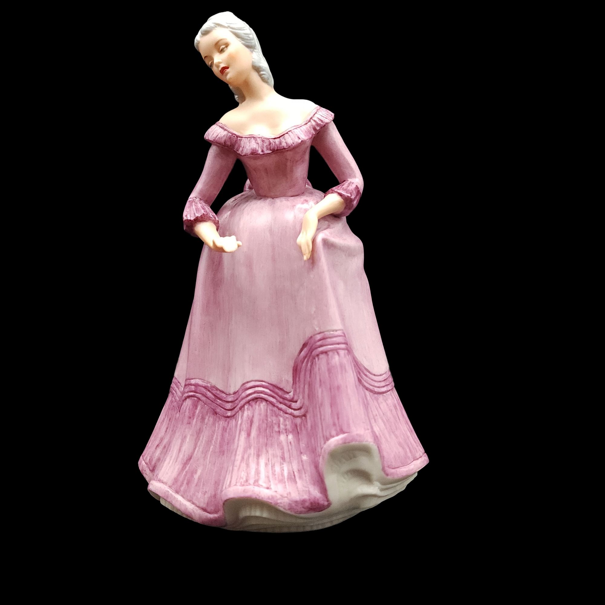 Holland Mold Ceramic Girl Wearing Pink Dress Figurine