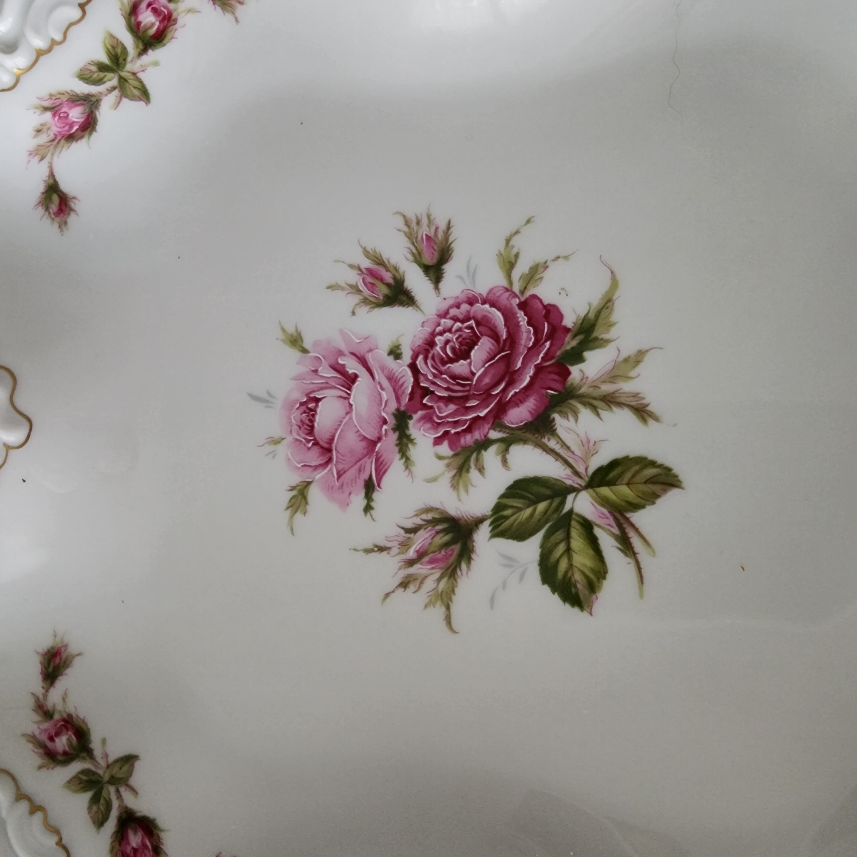 12" Kaiser Moss Rose Serving Plate West Germany