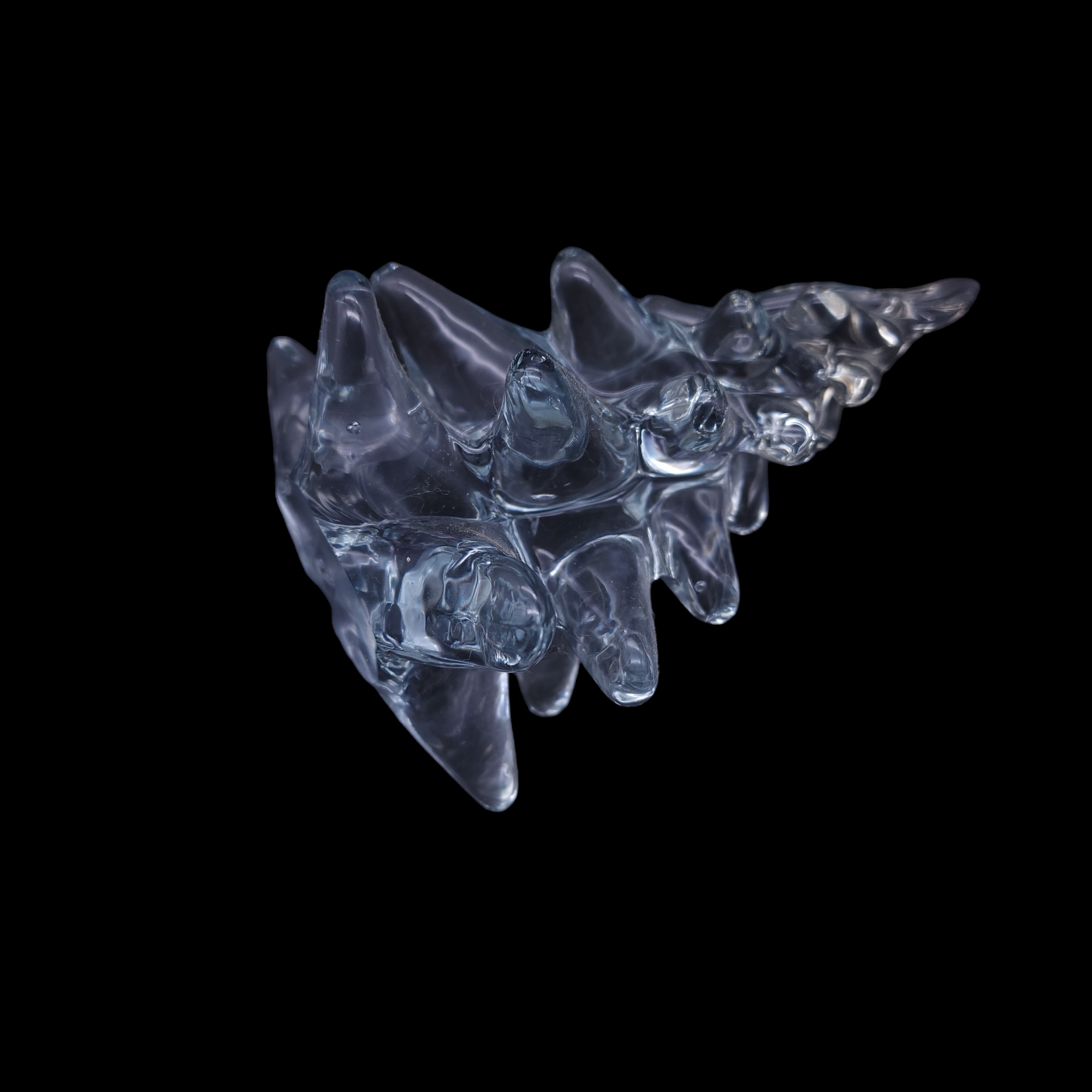 8" Vintage Art Crystal Clear Christmas Tree Figurine