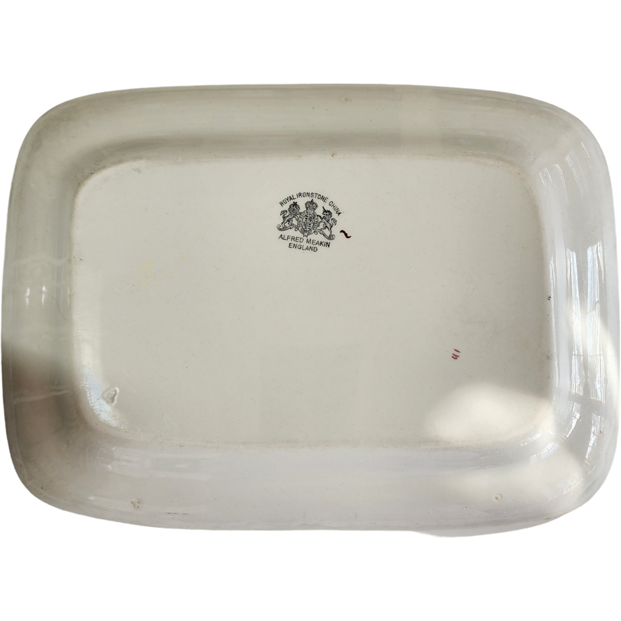 12" Meakin Alfred Tea Leaf Copper Tea Leaf Center Rectangular Serving ...