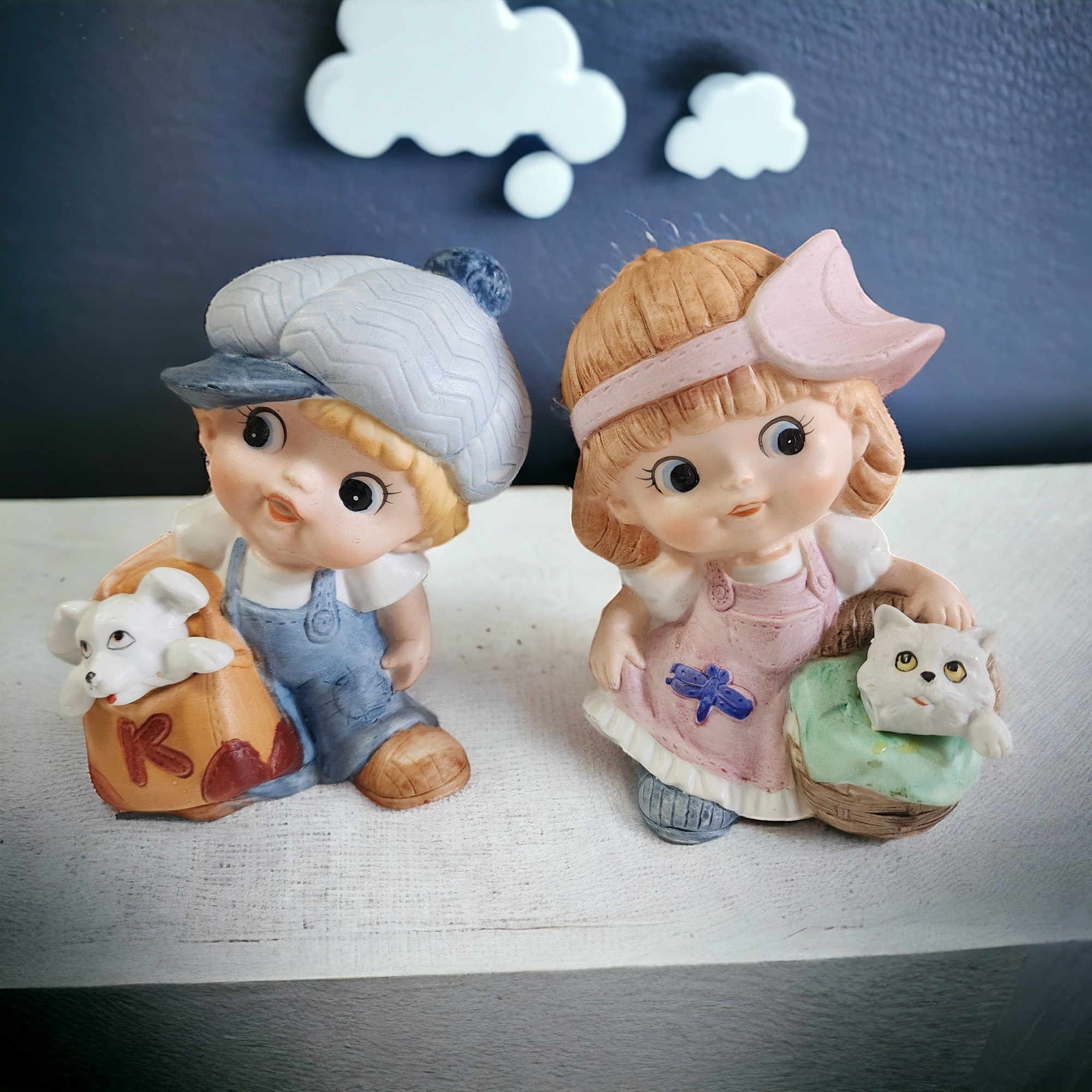 5" Homco Porcelain Boy and Girl Figurine #1439