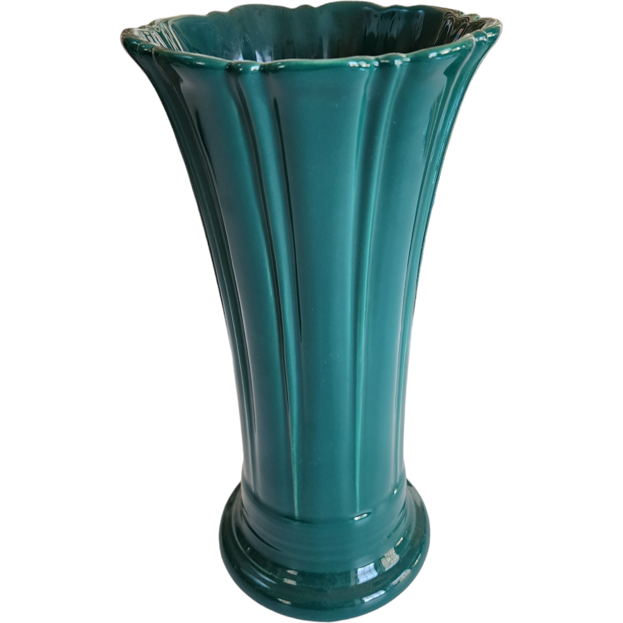 9" Homer Laughlin Fiesta Evergreen Green Flared Vase