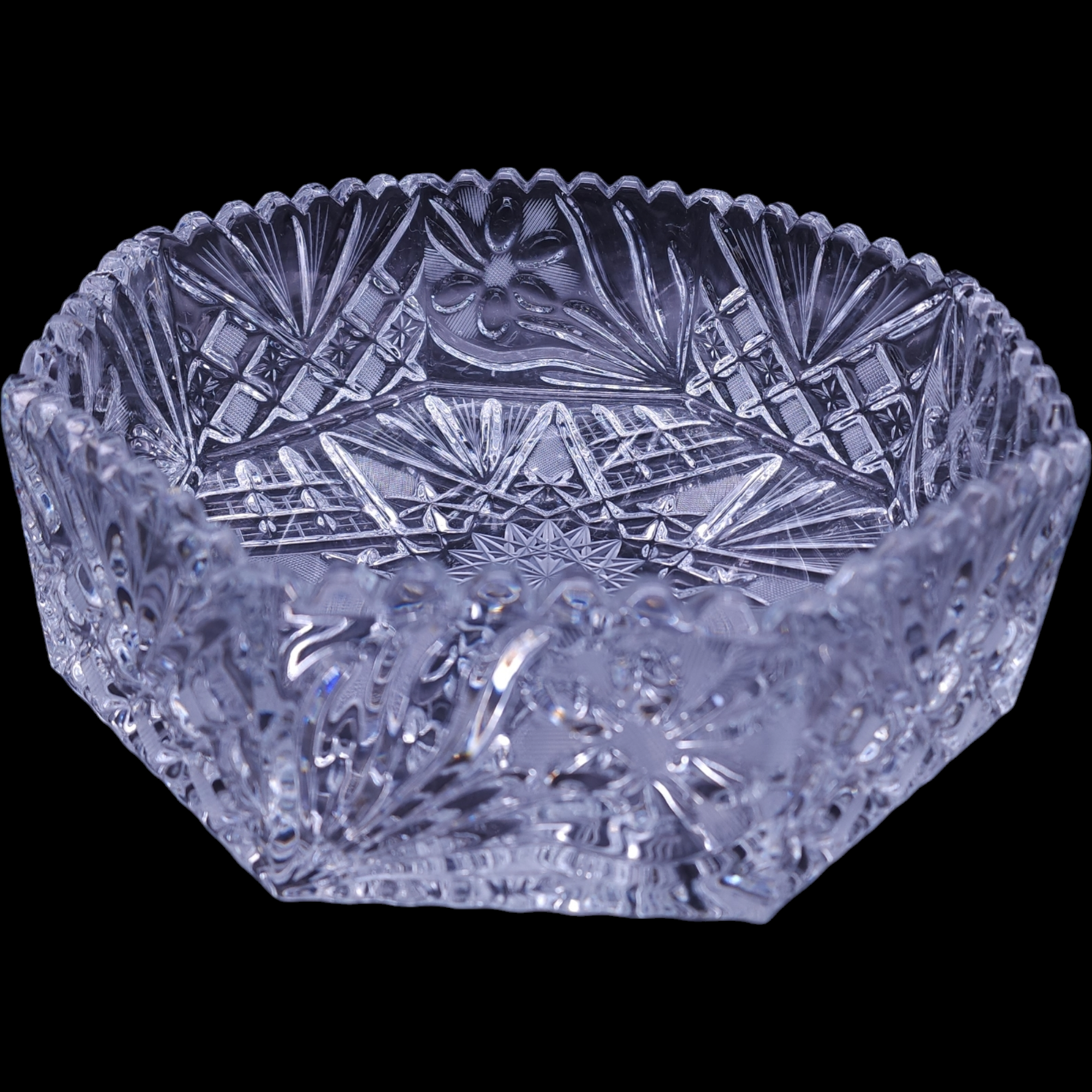 Violetta Hand Cut 24% Lead Crystal Heavy Weight Hand Cut Octagonal ...