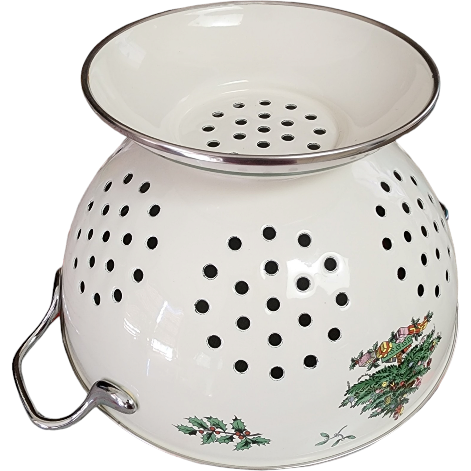 Spode Christmas Tree 3 Quart Metal Colander