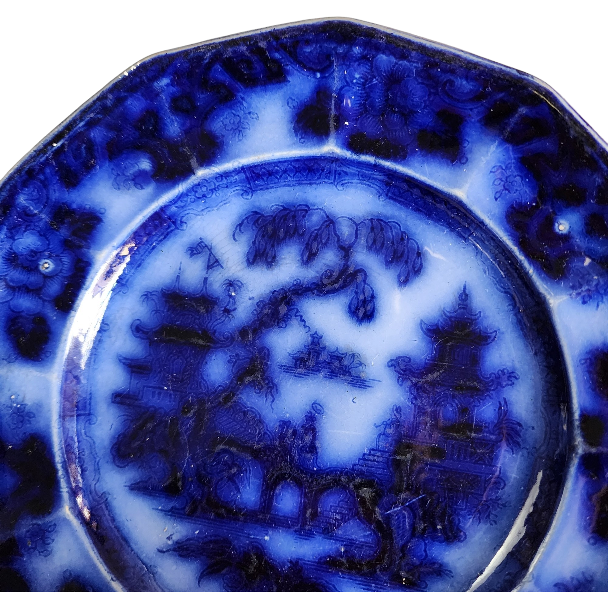 Edward Challinor Kin Shan Oriental Flow Blue Plate
