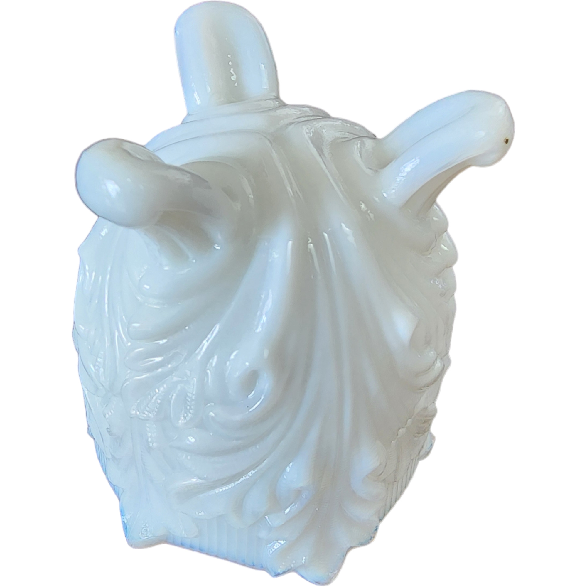 EAPG Toothpick Holder Ribbed Leaf and Scroll Pattern