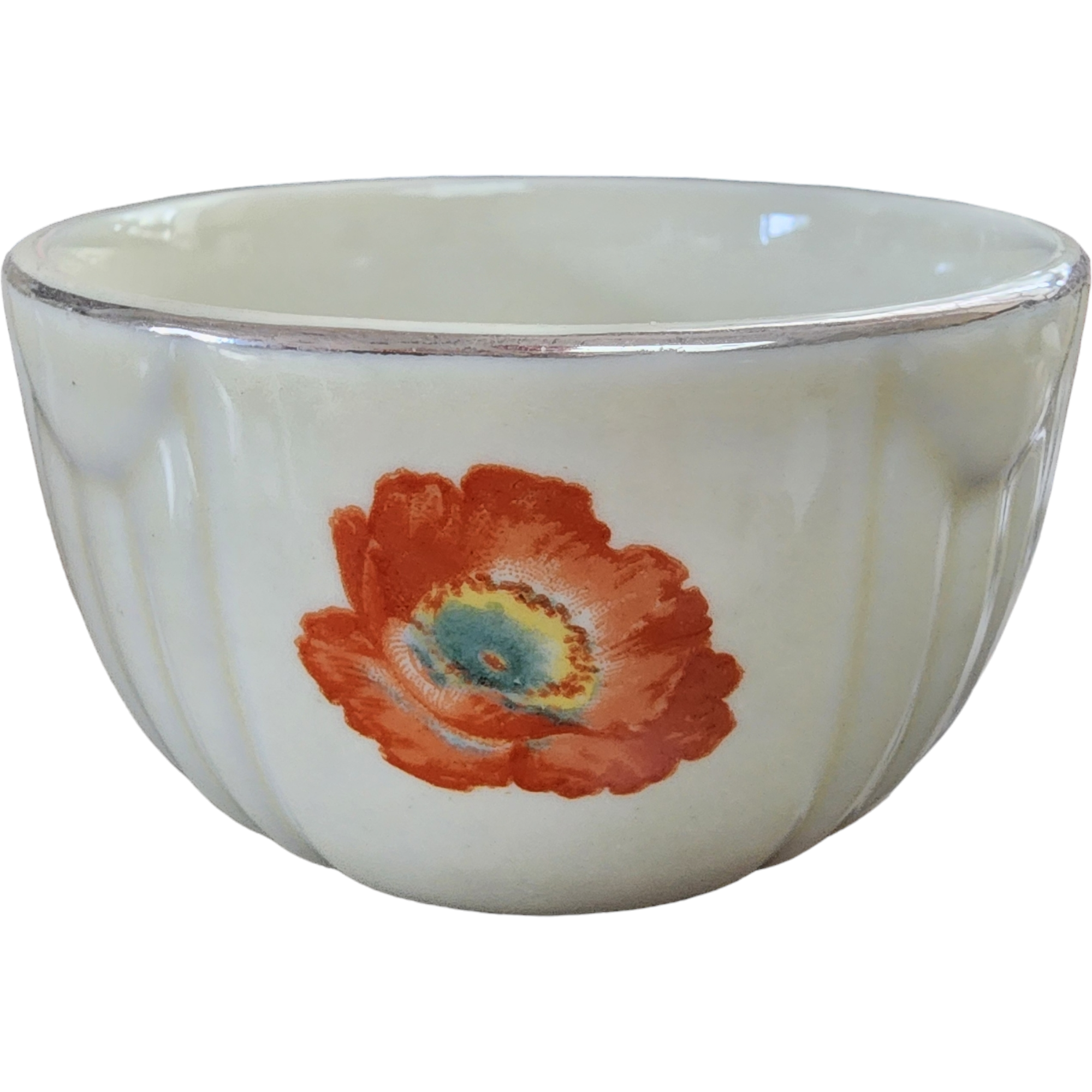 Hall Orange Poppy 7 Oz Radiance Custard Bowl