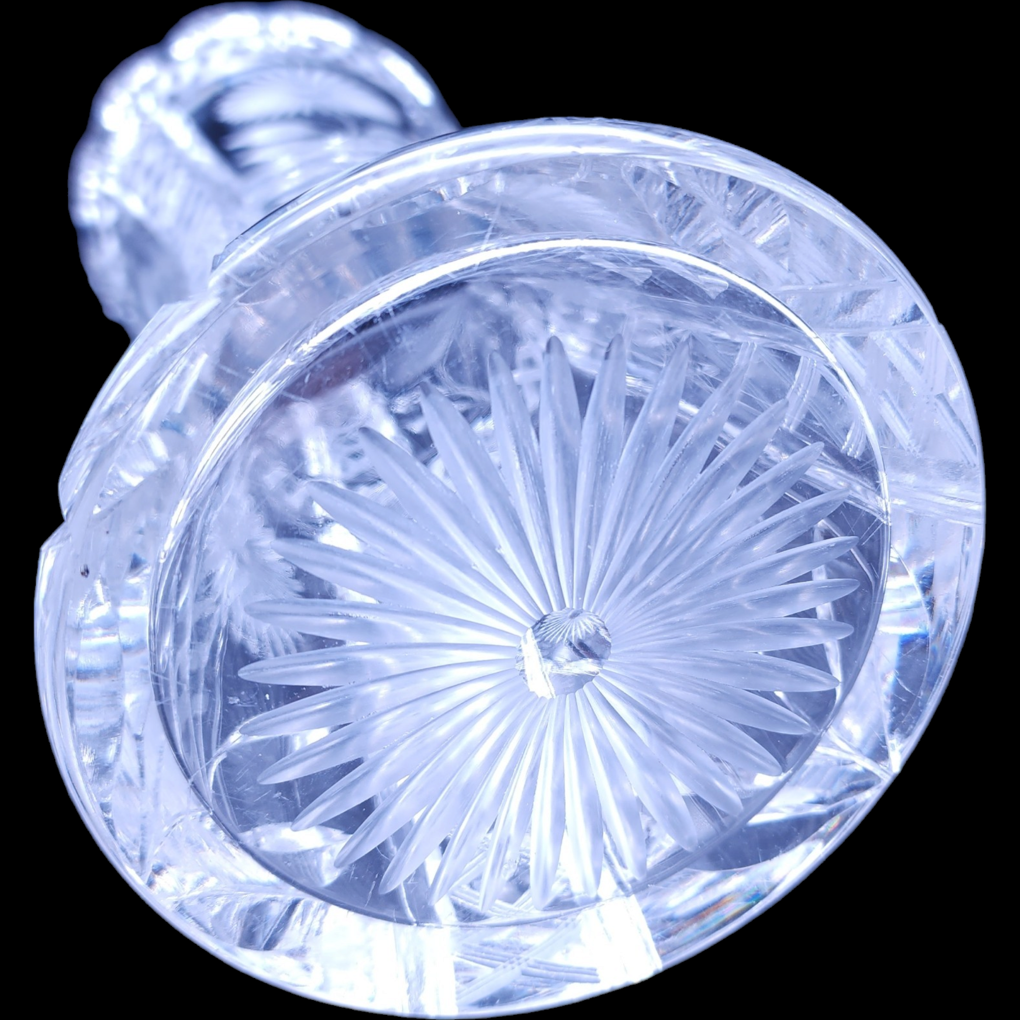 Art Deco American Brilliant Cut Crystal Corset Flower Vase
