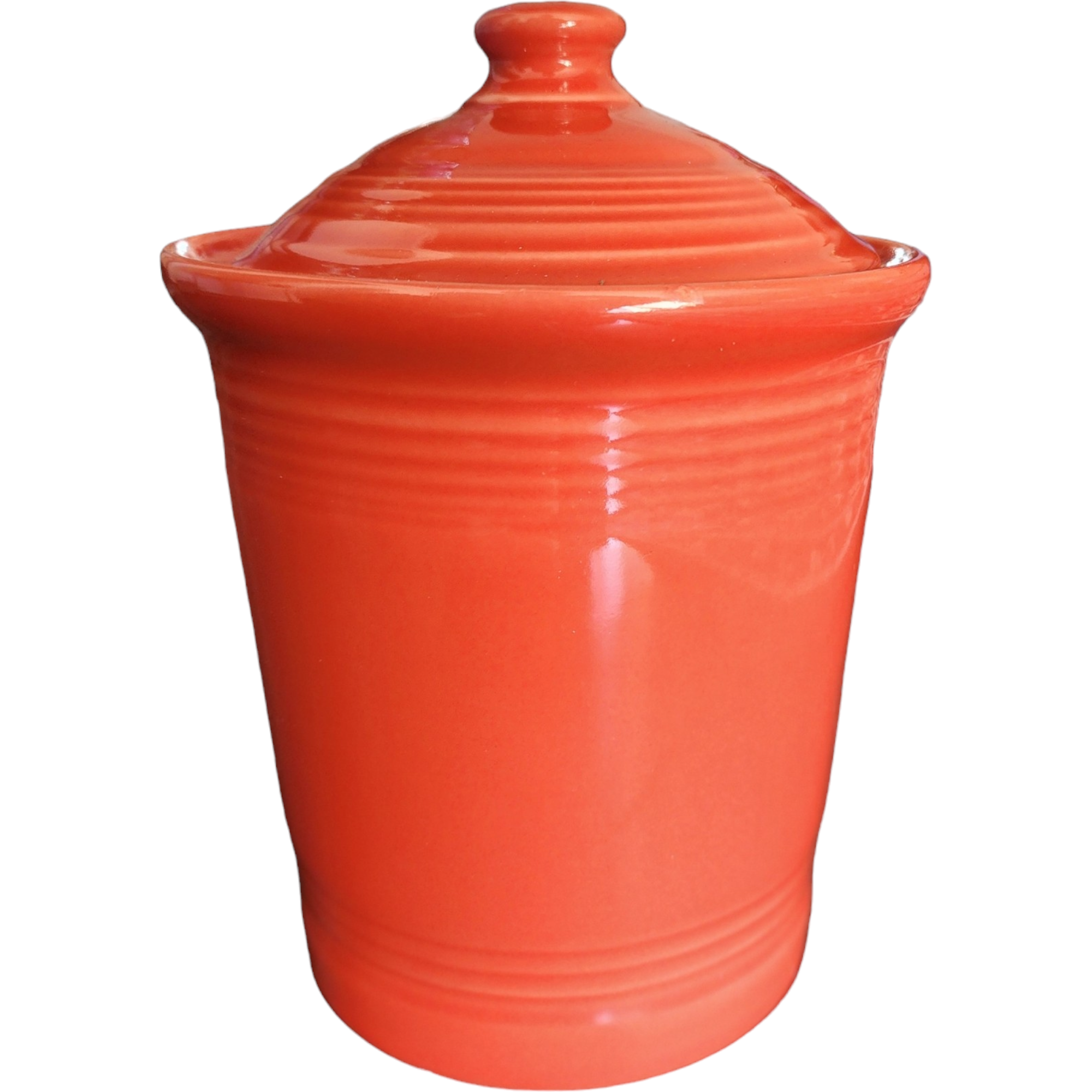 Homer Laughlin Fiesta Poppy Large Canister & Lid