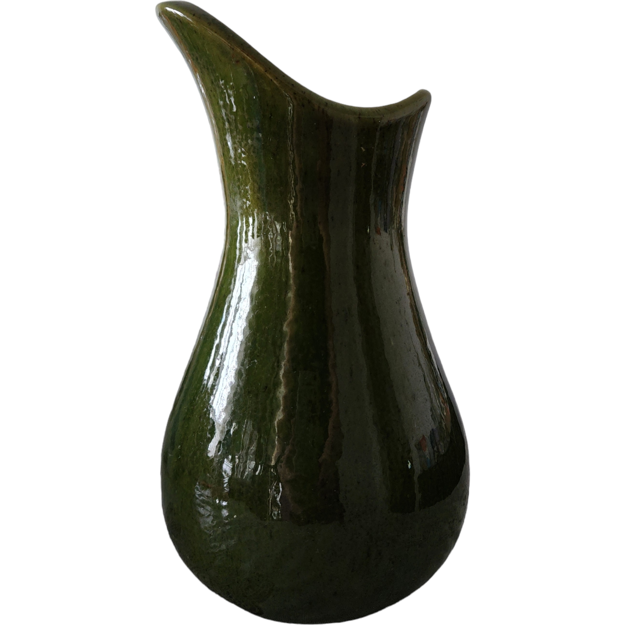 Antique Studio Art Pottery Moss Green Vase