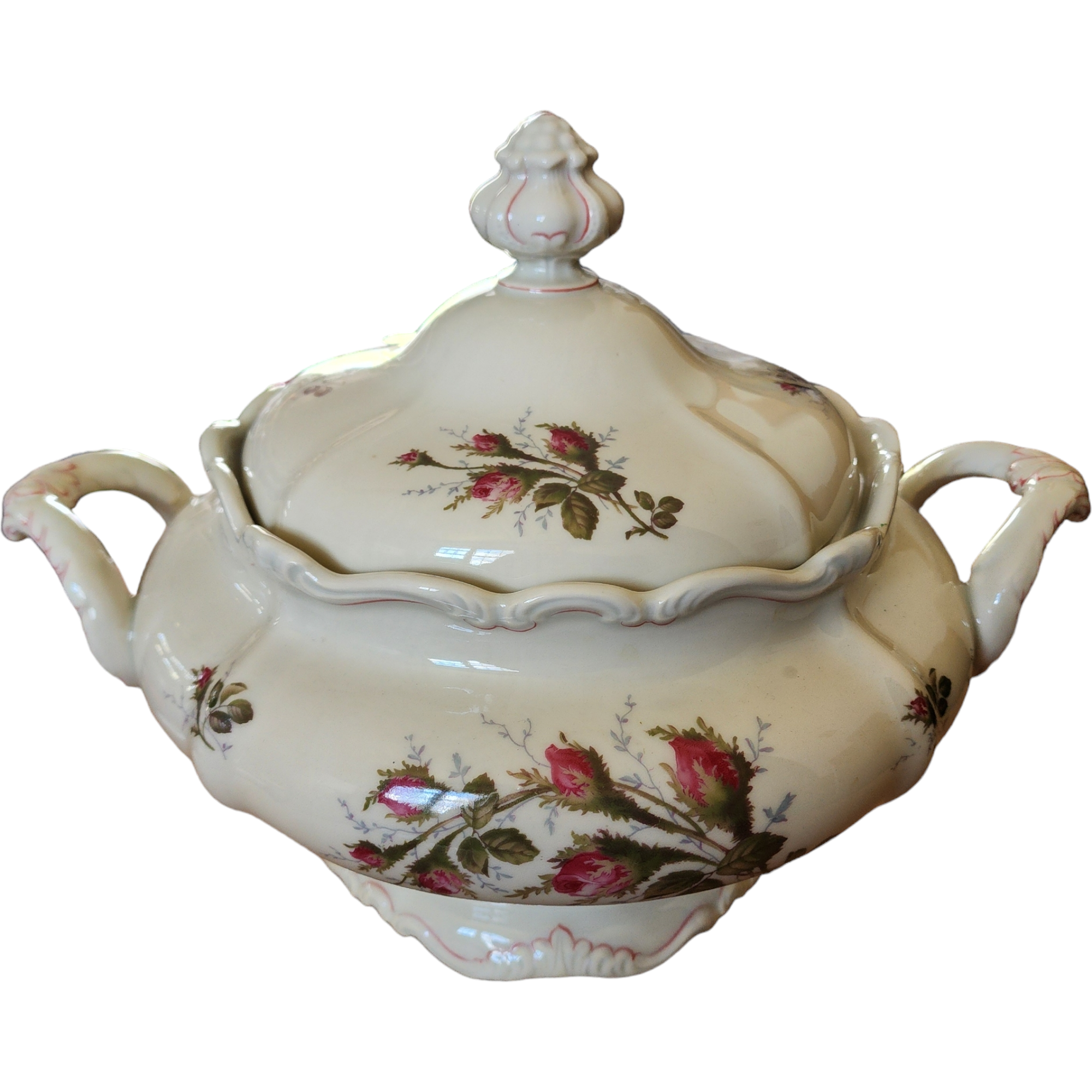 Rosenthal - Continental Pompadour Ivory Moss Rose Tureen & Lid