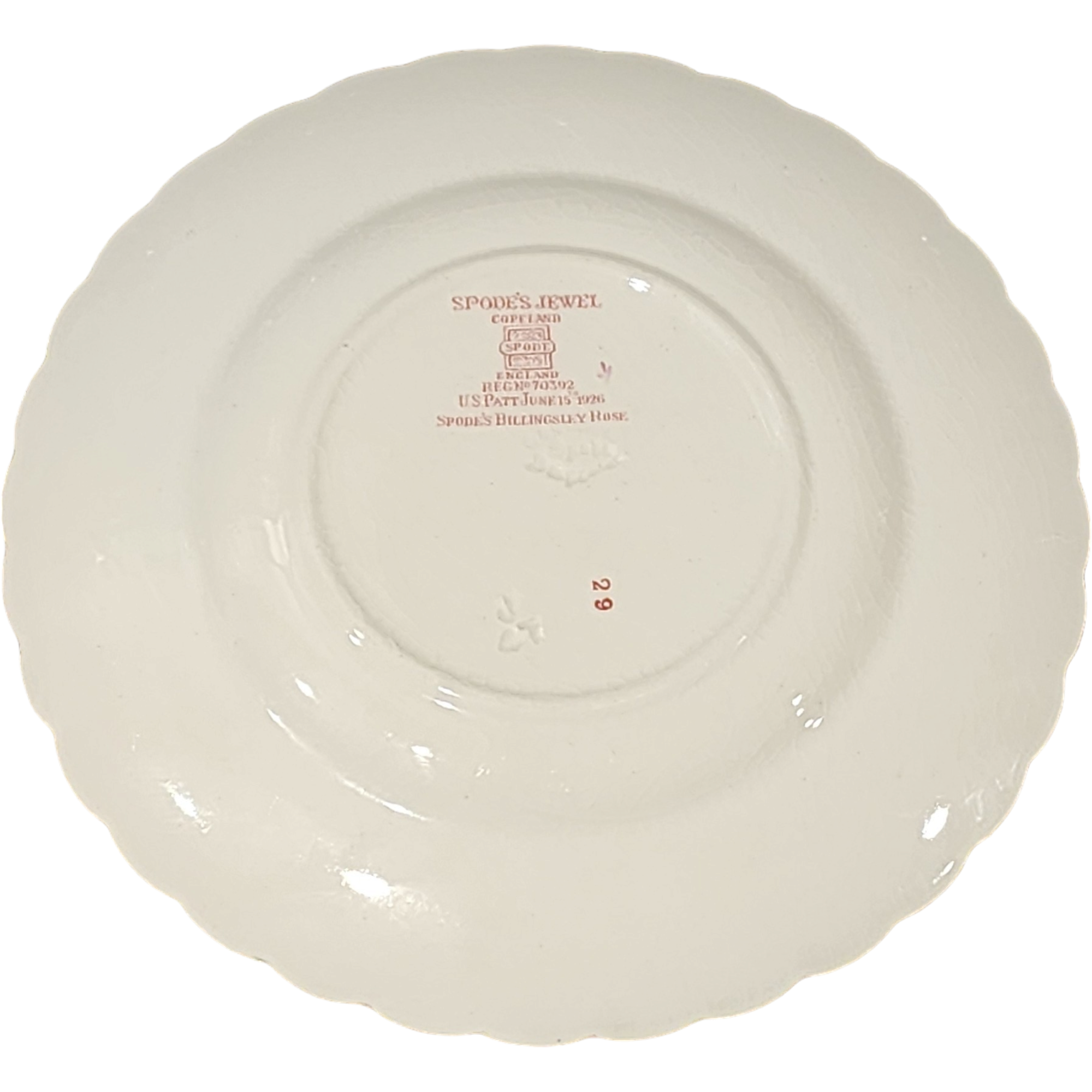Spode Jewel Billingsley Rose Pink Bread & Butter Plate