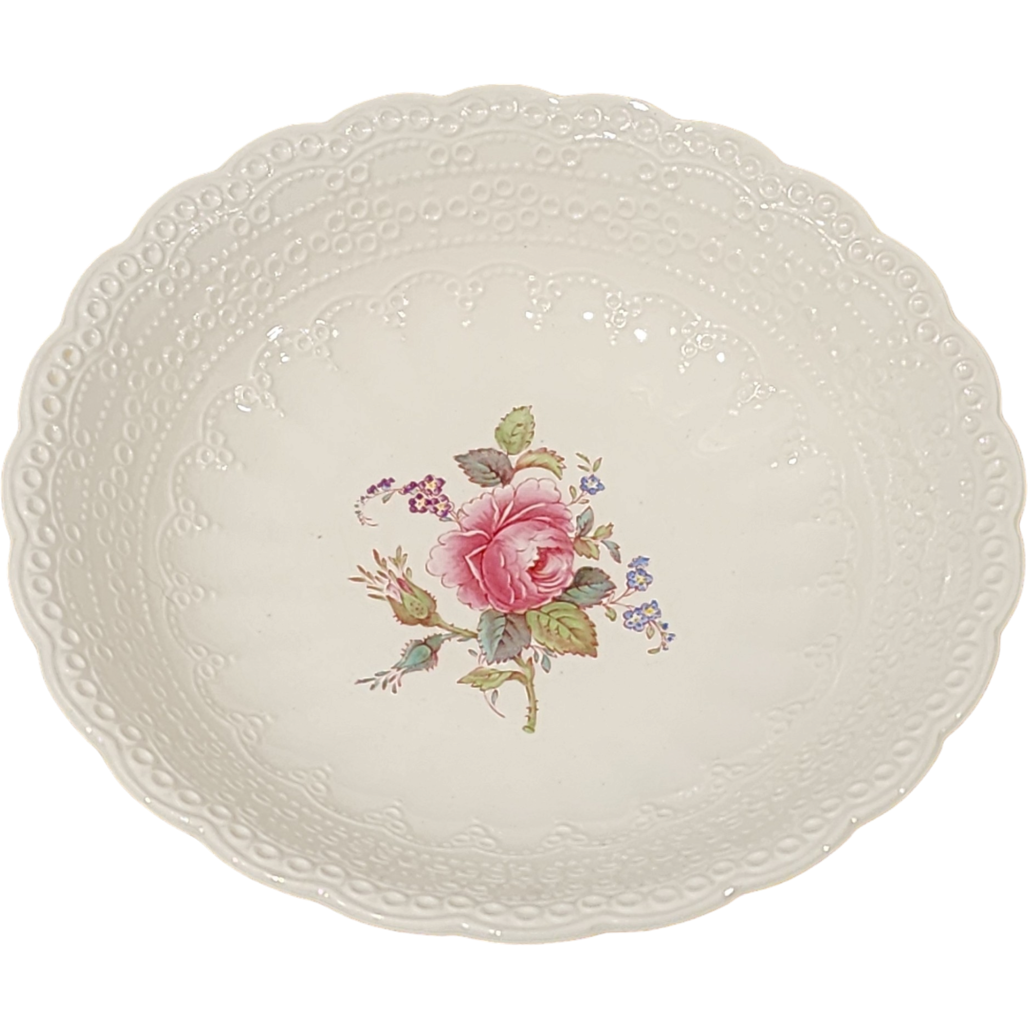 Spode Jewel Billingsley Rose Pink Coupe Cereal Bowl