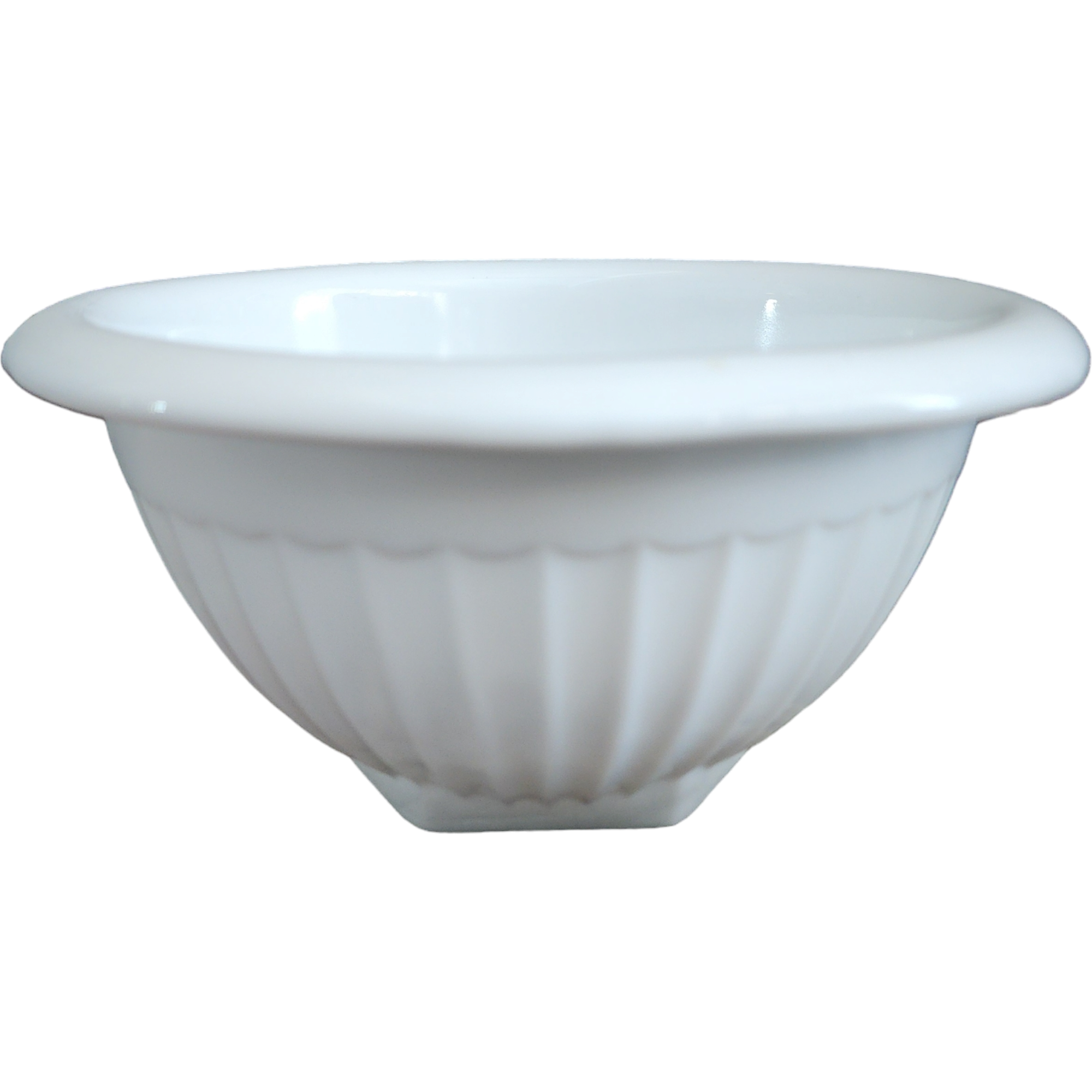 6" Anchor Hocking Vitrock Kitchenware Colonial Panels All White Mixing Bowl