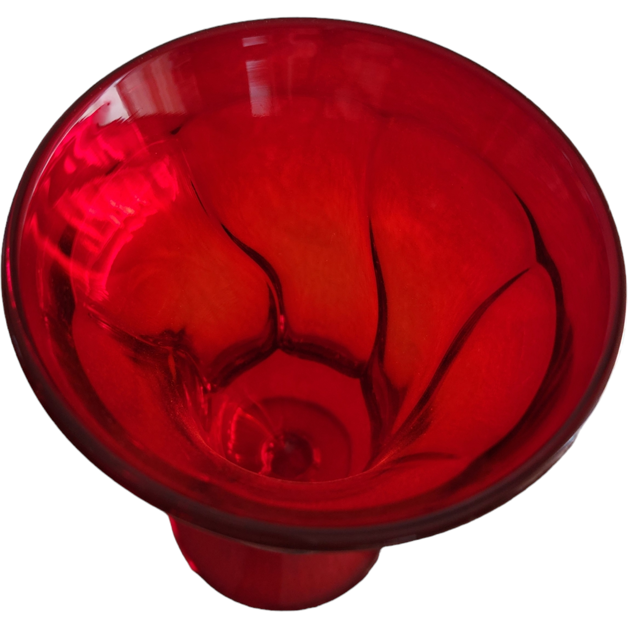 Fostoria Jamestown Ruby Red Heavy Pressed Iced Tea Glass