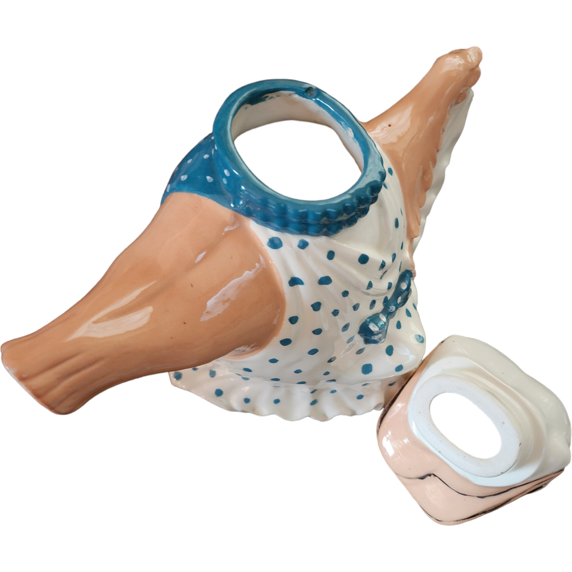 Dancing Ducks Large Ceramic Figural Teapot