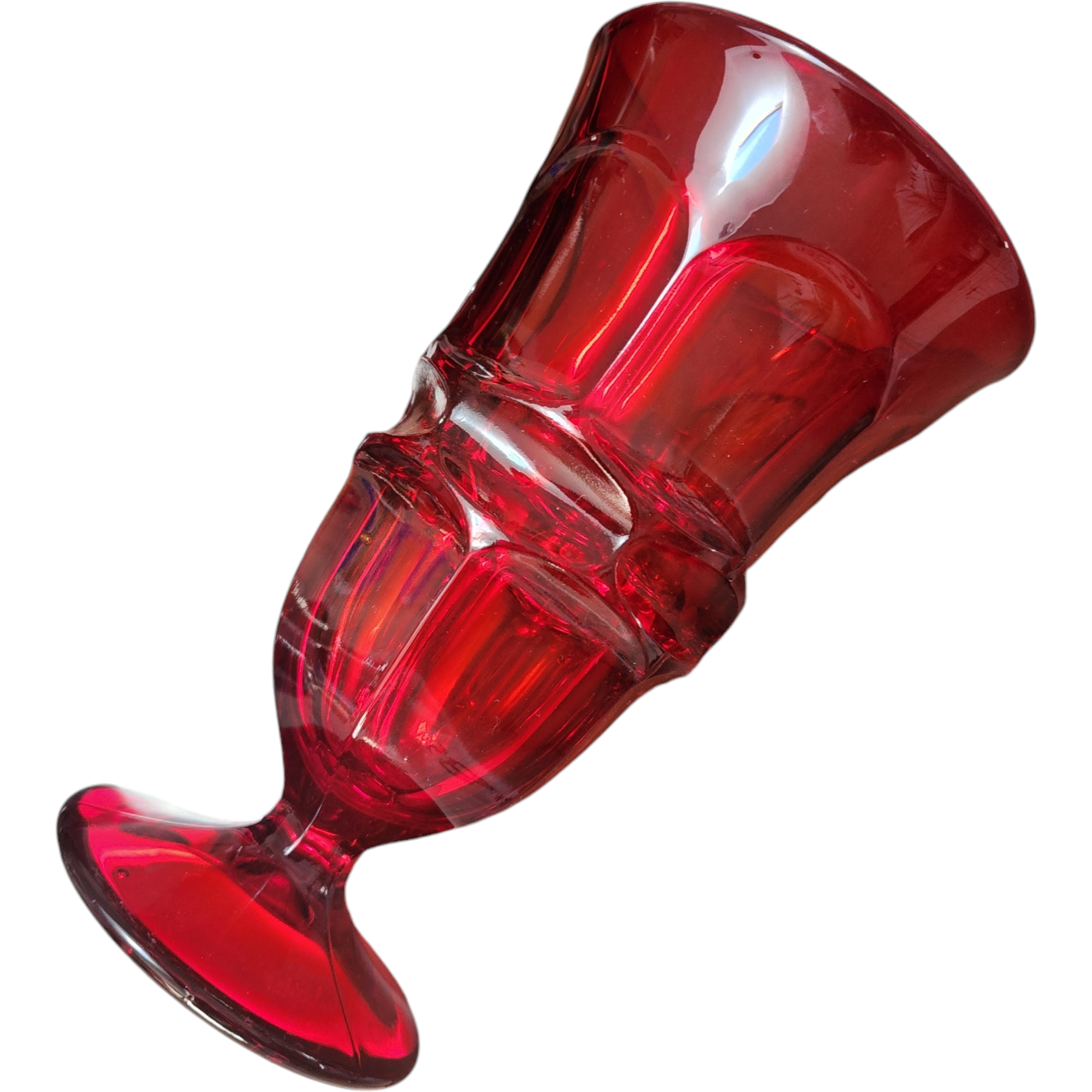 Fostoria Argus Ruby Red Heavy Pressed Iced Tea Glass