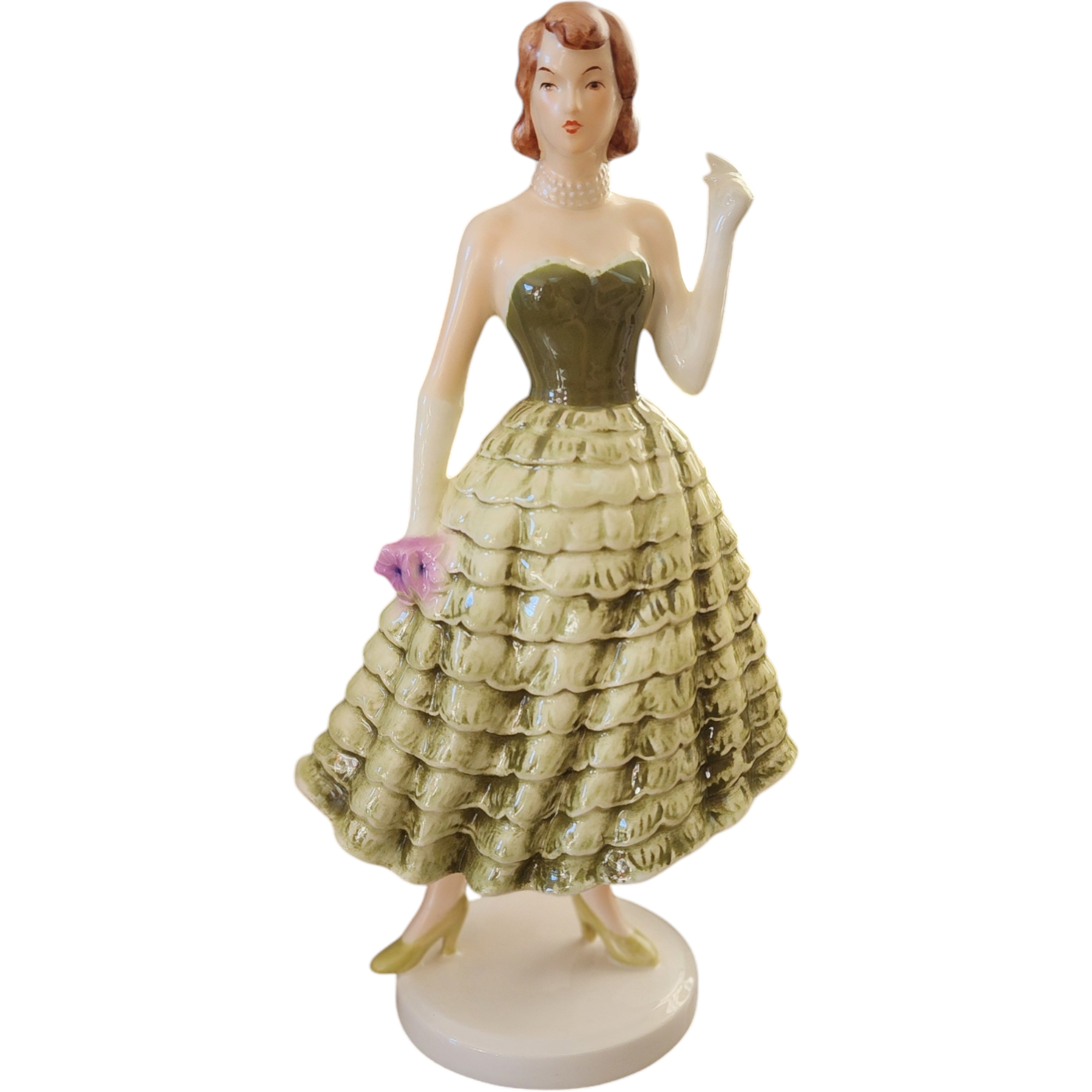 Goebel General Federation of Womens Clubs Lady In Green Dress Figurine ...