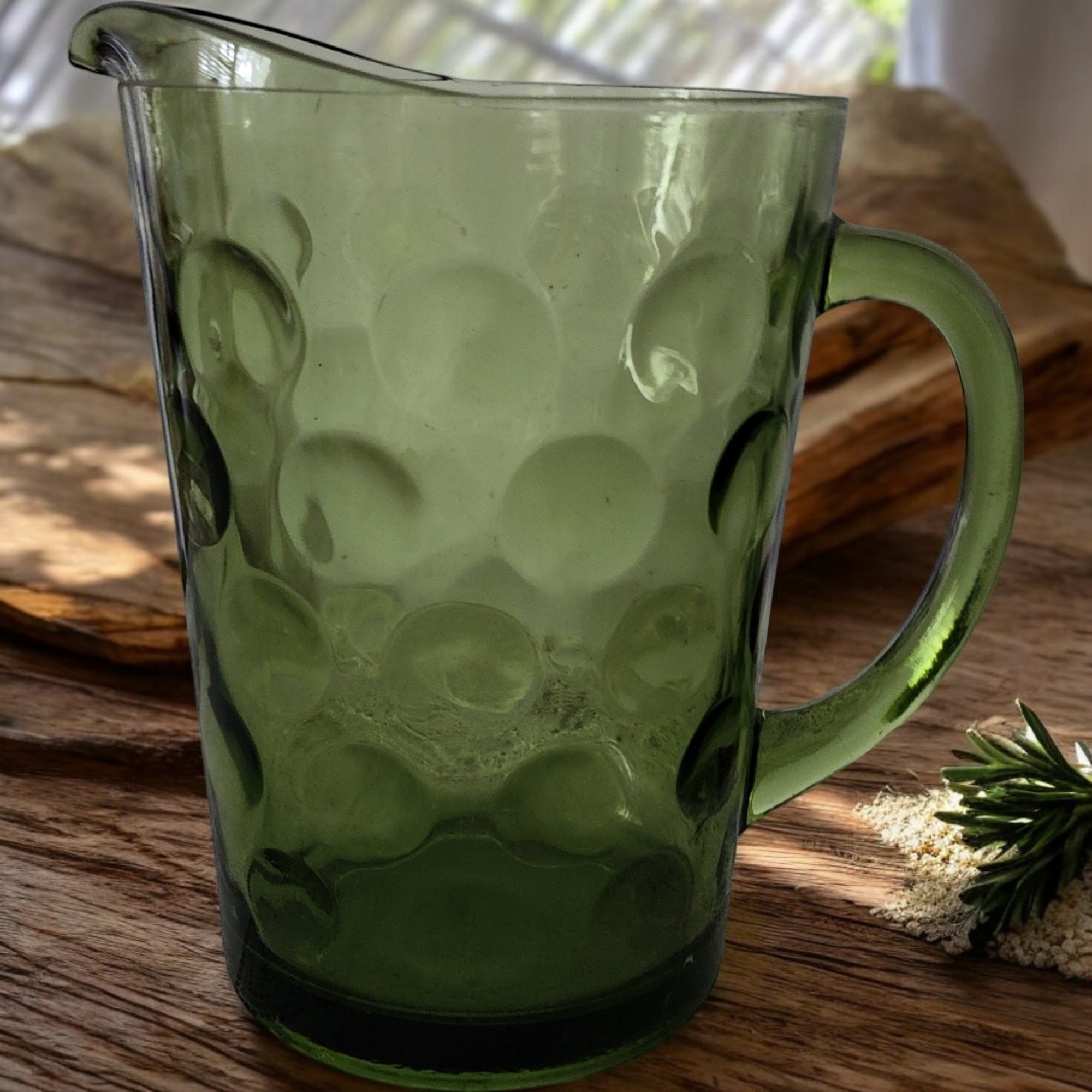 Hazel-Atlas Eldorado Avocado Green 56 Oz Pitcher