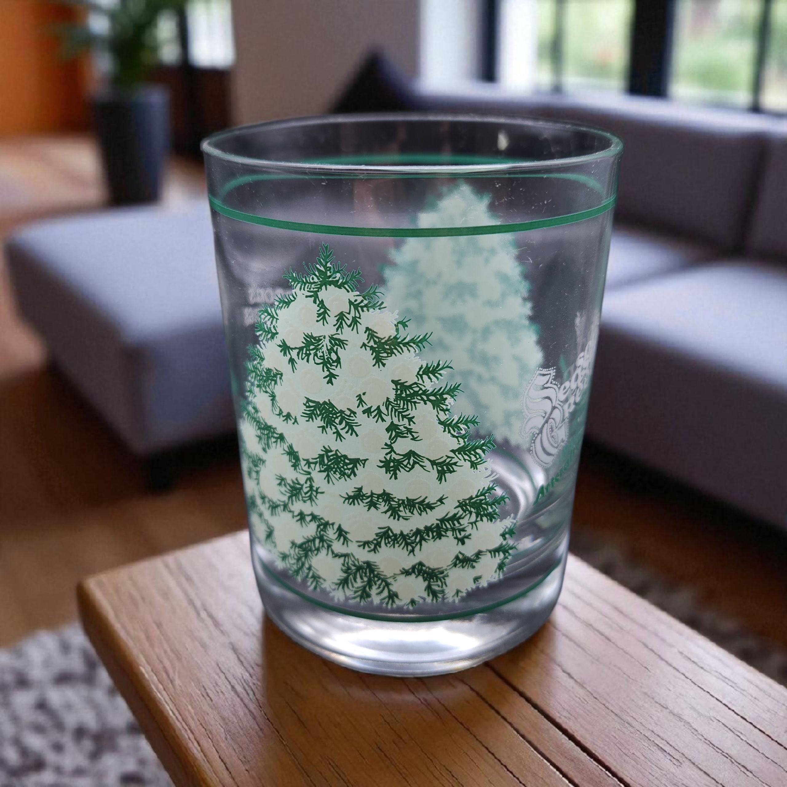 Vintage Houze Glass Co. Christmas Rocks Glass Evergreen Tree Holiday ...
