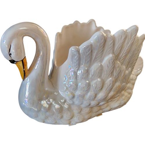 Staffordshire Fine Bone China Swan Planter England