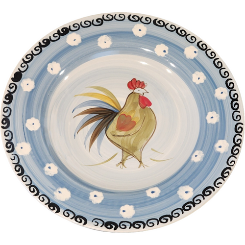 Royal_Norfolk_Blue_Band_White_Dots_Rooster_Center_Large_Dinner_Pl_4 ...