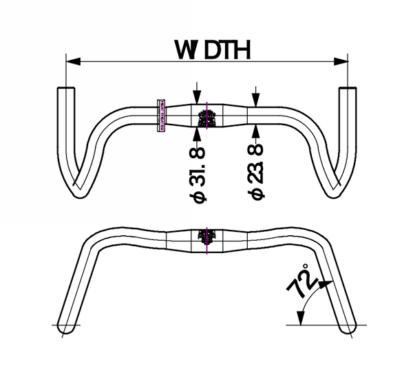 Nitto B135AA-SSB Randonneur Bar - Freshtripe