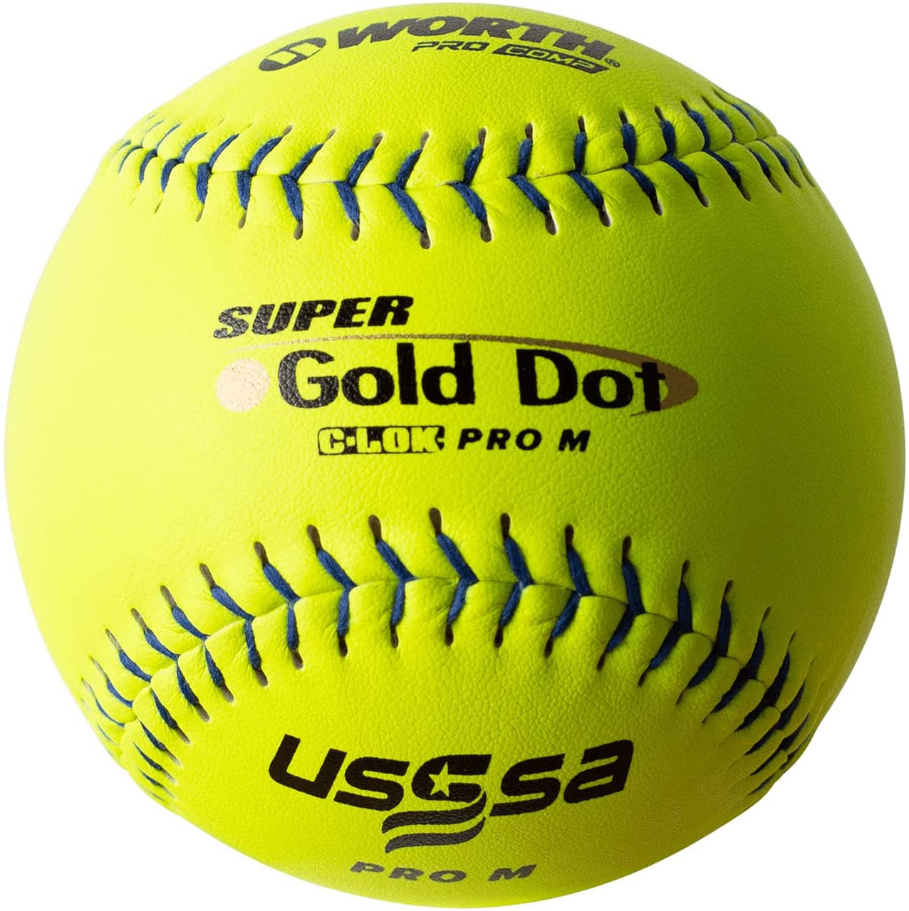 Worth 12 PRO COMP Super Gold DOT PRO M Softballs 1 Dozen - Ballgloves