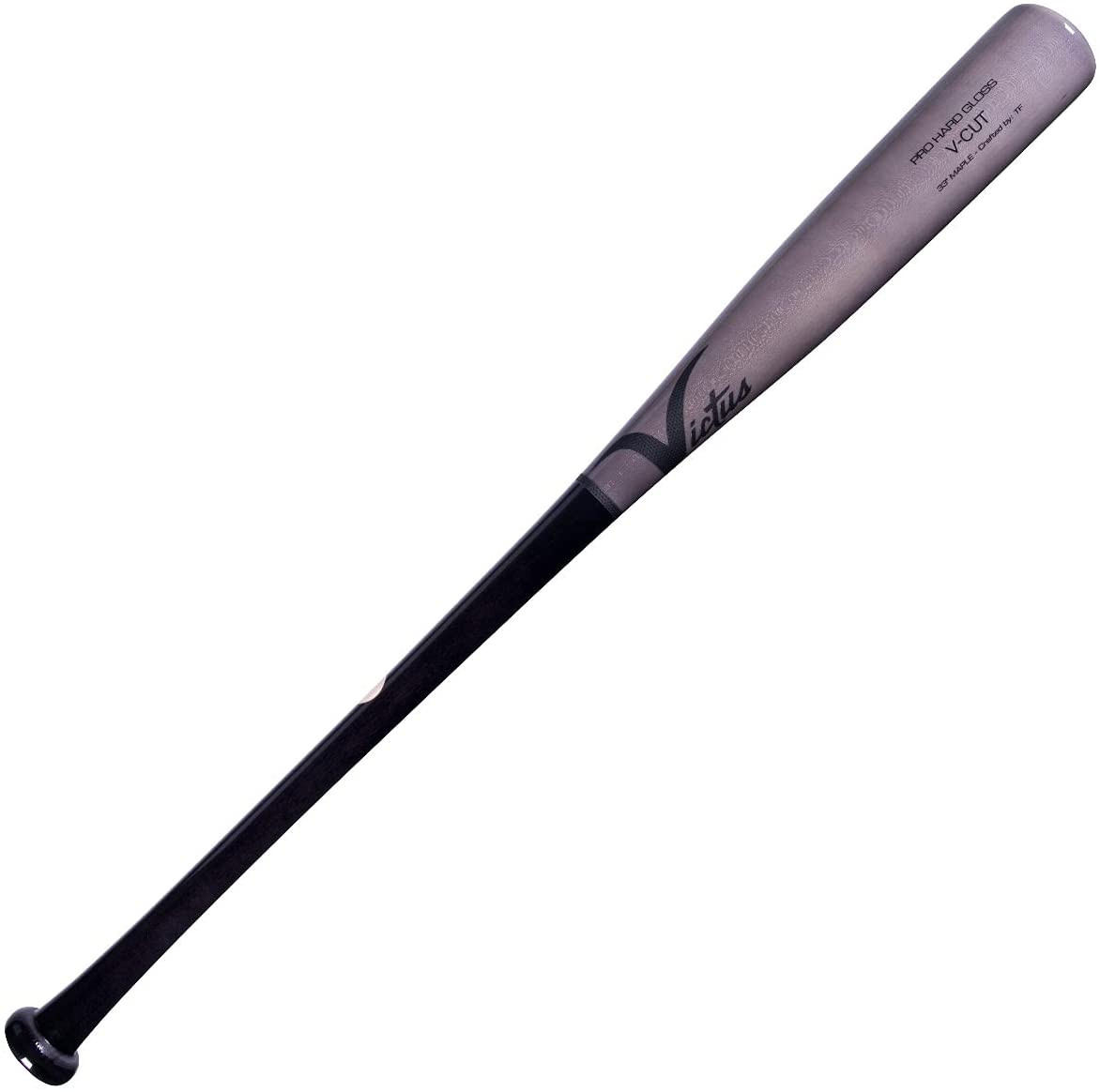 Victus V-Cut Black Grey Wood Baseball Bat 33 inch - Ballgloves