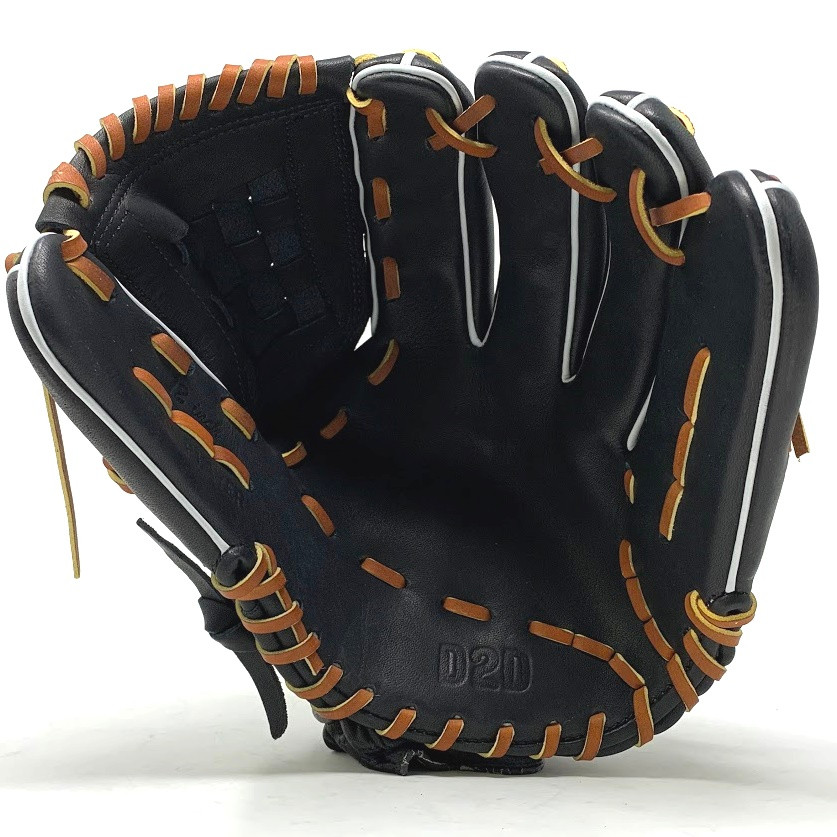 Classic Baseball Glove 12 inch Basket Web Black US Kip Right Hand Throw ...