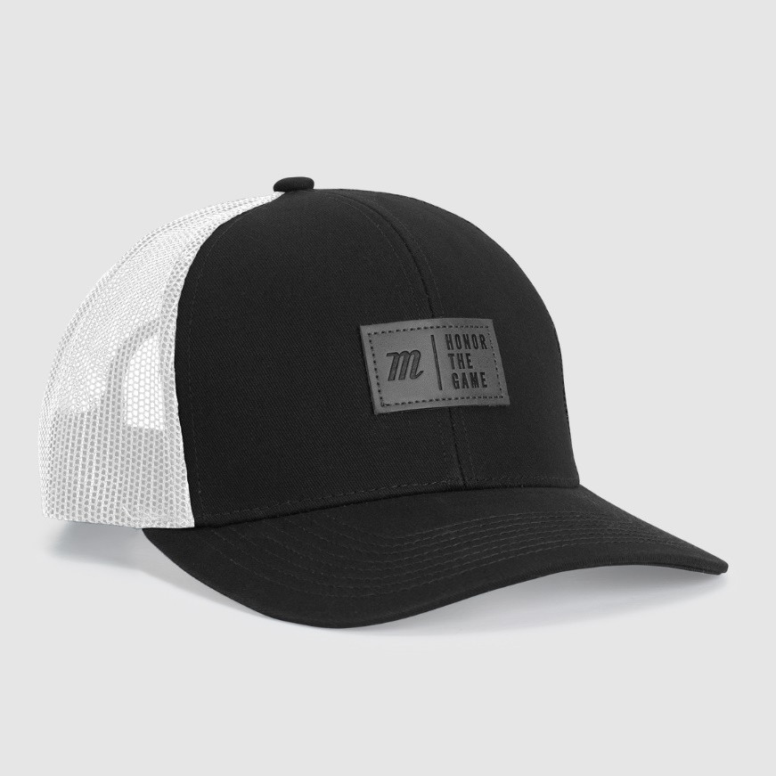 Marucci 'HONOR THE GAME' Snapback Hat Black White - Ballgloves