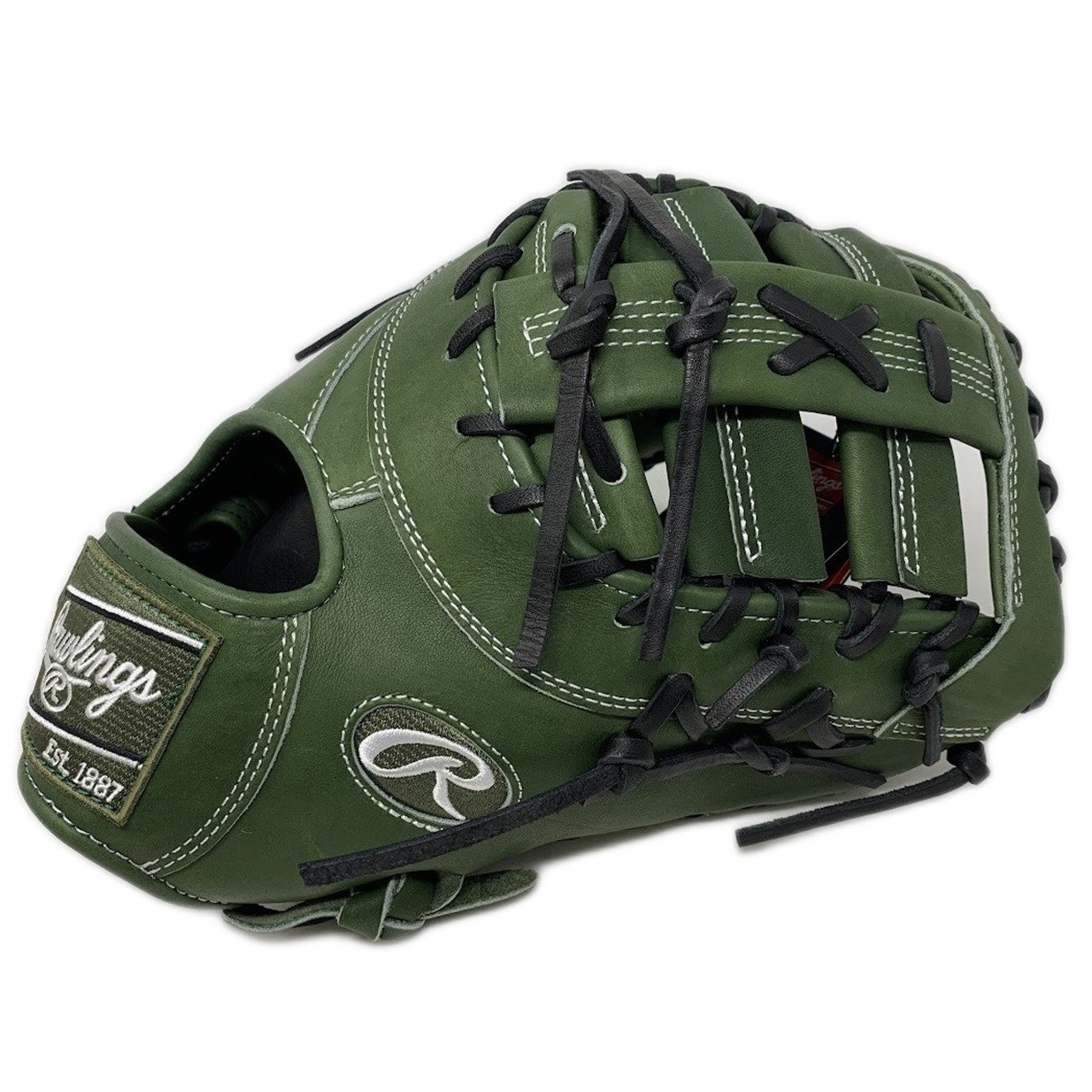 Rawlings Heart of the Hide Military Green DCT First Base Mitt 13 Inch ...