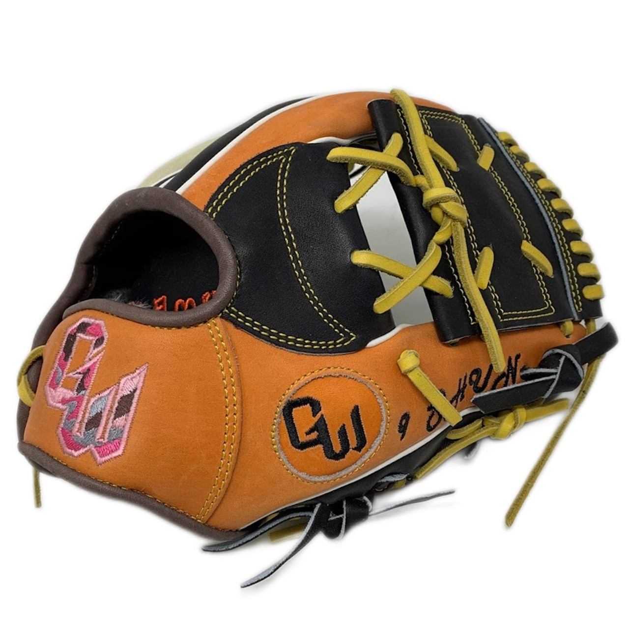 Gloveworks Orange Black One Piece Web 11.5 Inch Baseball Glove Right ...