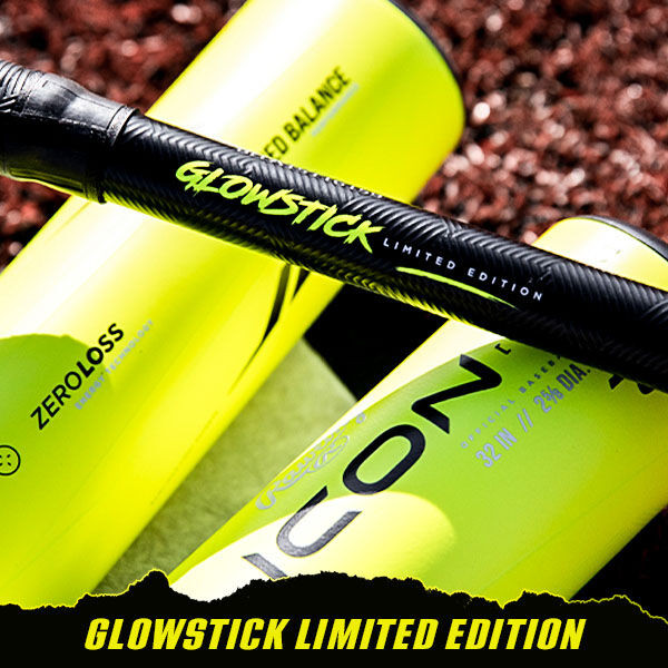 Rawlings ICON Glowstick Baseball Bat BBCOR -3 33 inch 30 oz - Ballgloves