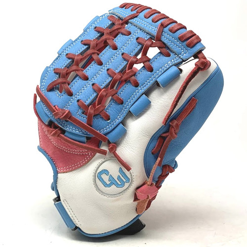 Gloveworks Red White 12 Inch Trap Web Baseball Glove Right Hand Throw ...