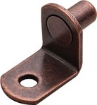 Shelf Support, angled, steel, bronzed, 5mm 1pc with Securing Screw Hole ...