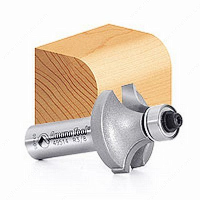 Corner Rounding Bit, Cutting Diameter 1 in, Shank Diameter 1/4 in ...